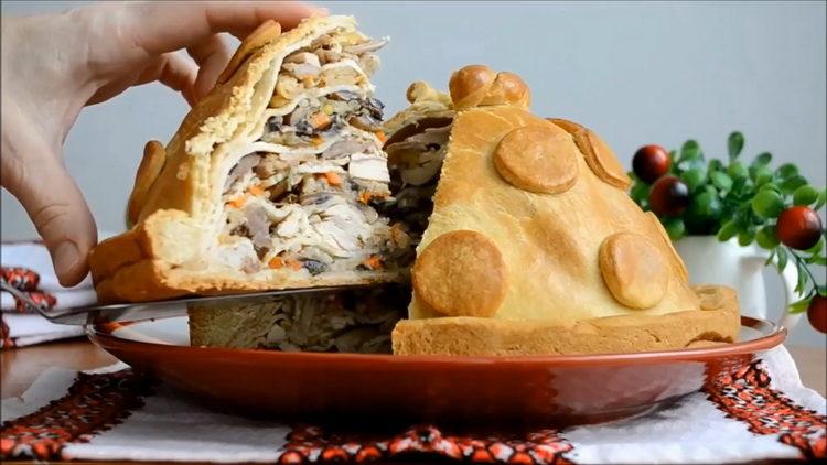 Classic kurnik according to step by step recipe with photo